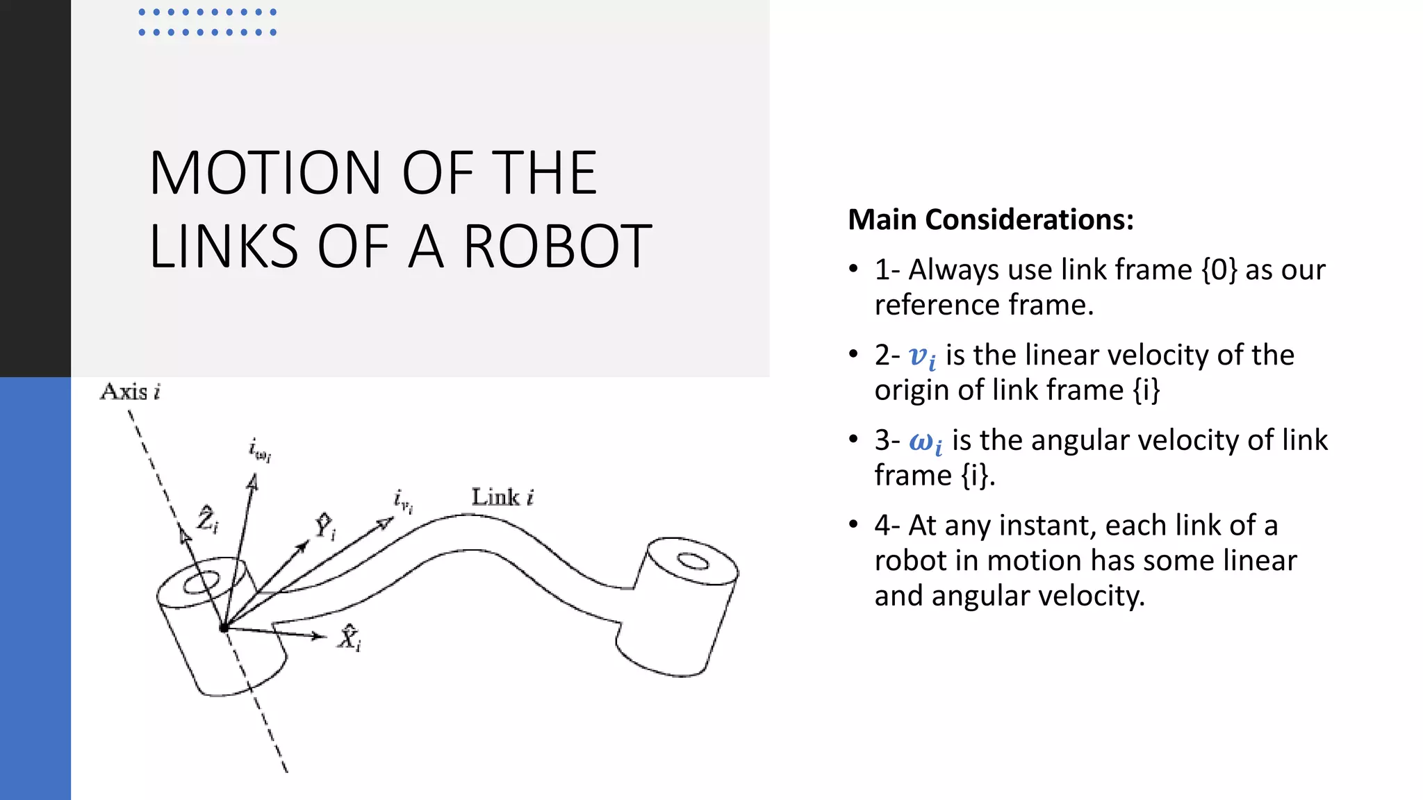 Jacobian | velocity and static forces | PPTX