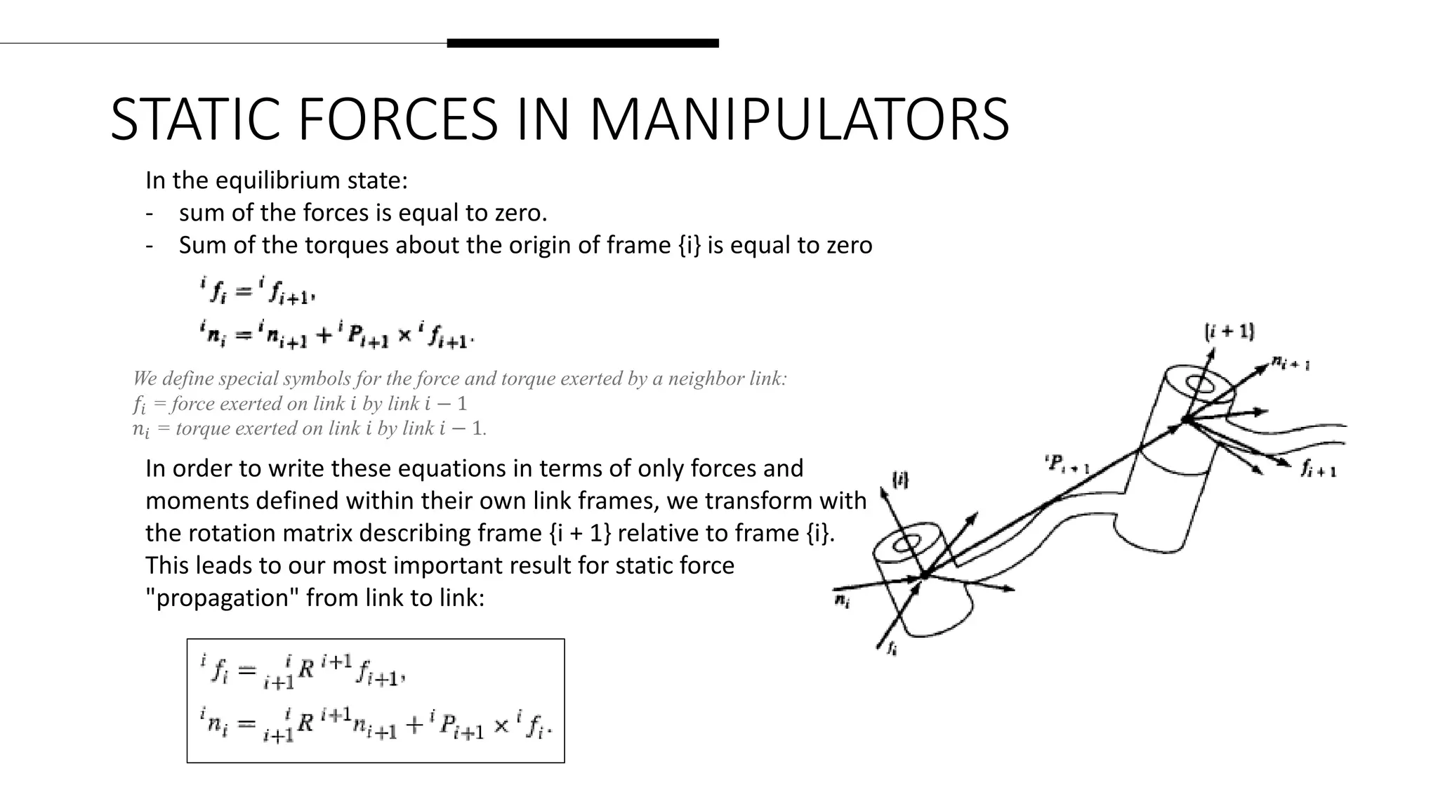 Jacobian | velocity and static forces | PPTX