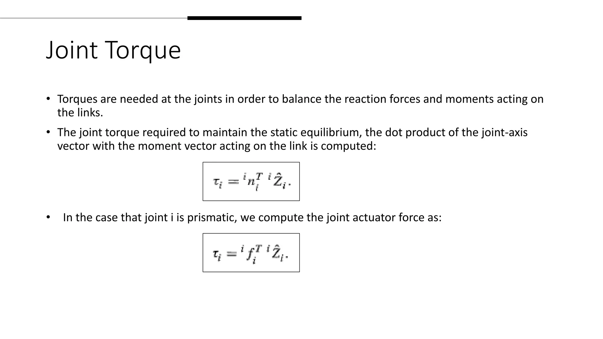 Jacobian | velocity and static forces | PPTX