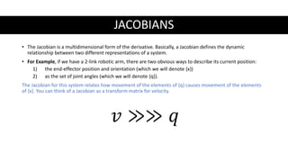 Jacobian | velocity and static forces | PPTX