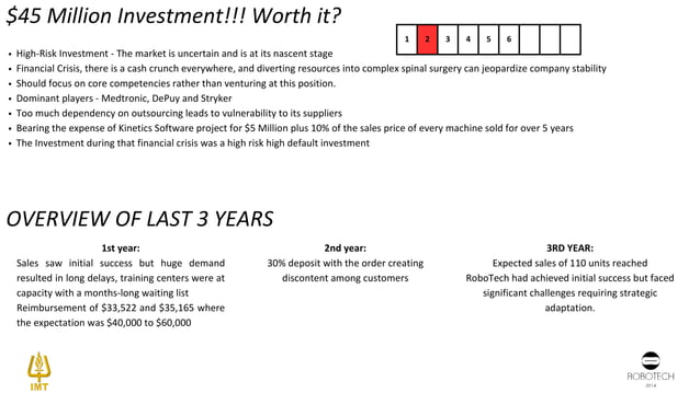 Solution to the ROBOTECH case study at imt | PDF