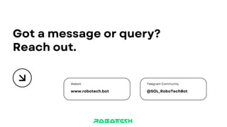 RoboTechBot-The smartest telegram trading bot on Solana | PDF