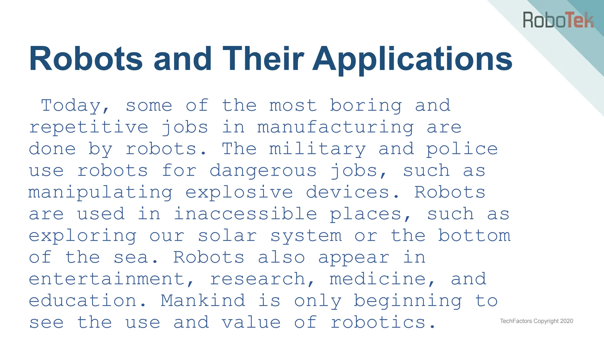 RoboTek Arduino Level 1.pptx | Robotics | Technology & Computing