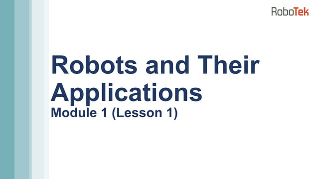 RoboTek Arduino Level 1.pptx | Robotics | Technology & Computing