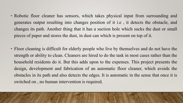 Robot floor cleaner.pptx jgvuvuvvvvvvvvvvvvvvvvv | PPTX | Home Appliances | Home & Garden