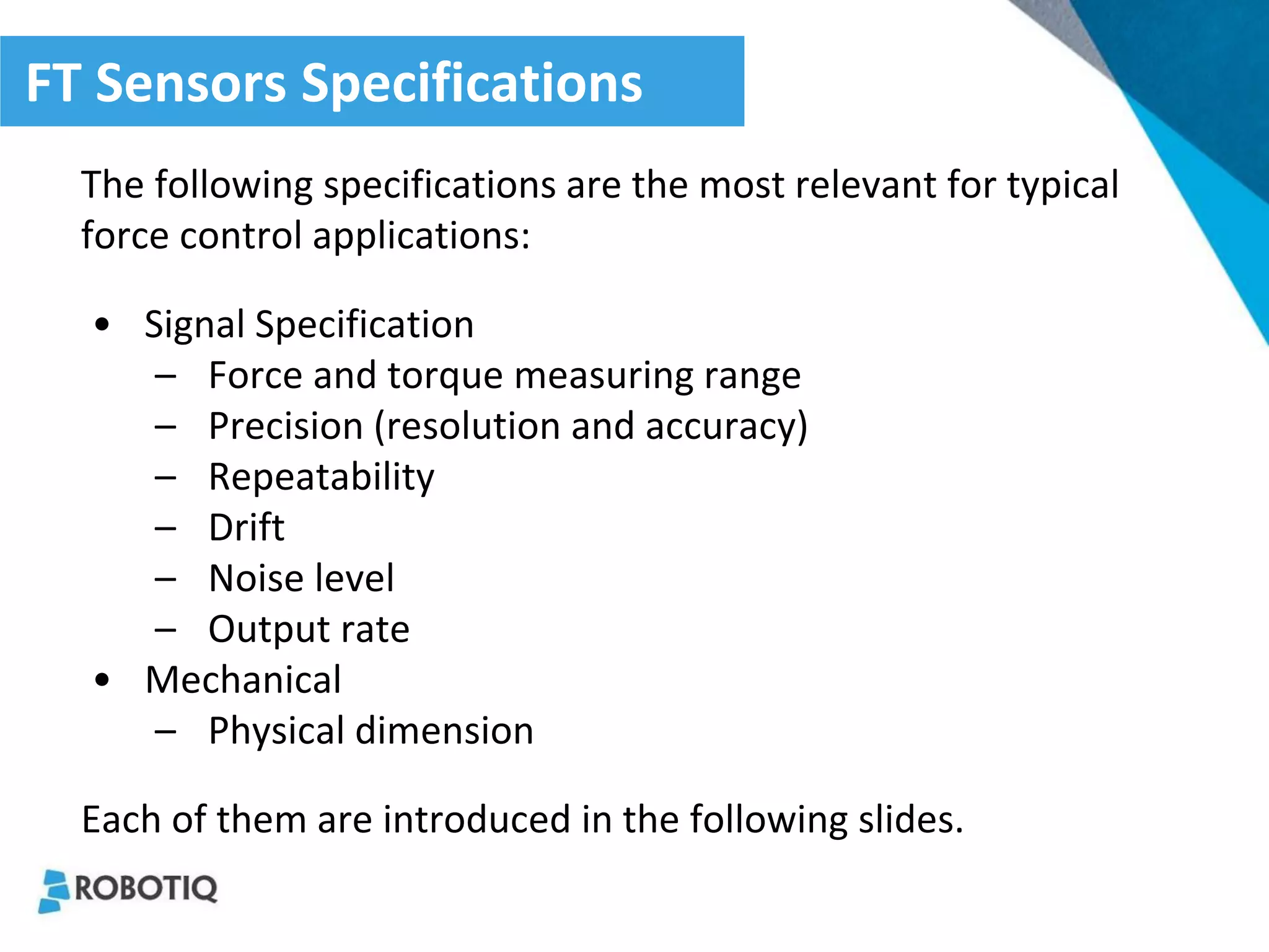 Robot Force Torque Sensor Introduction Pdf Physics Science