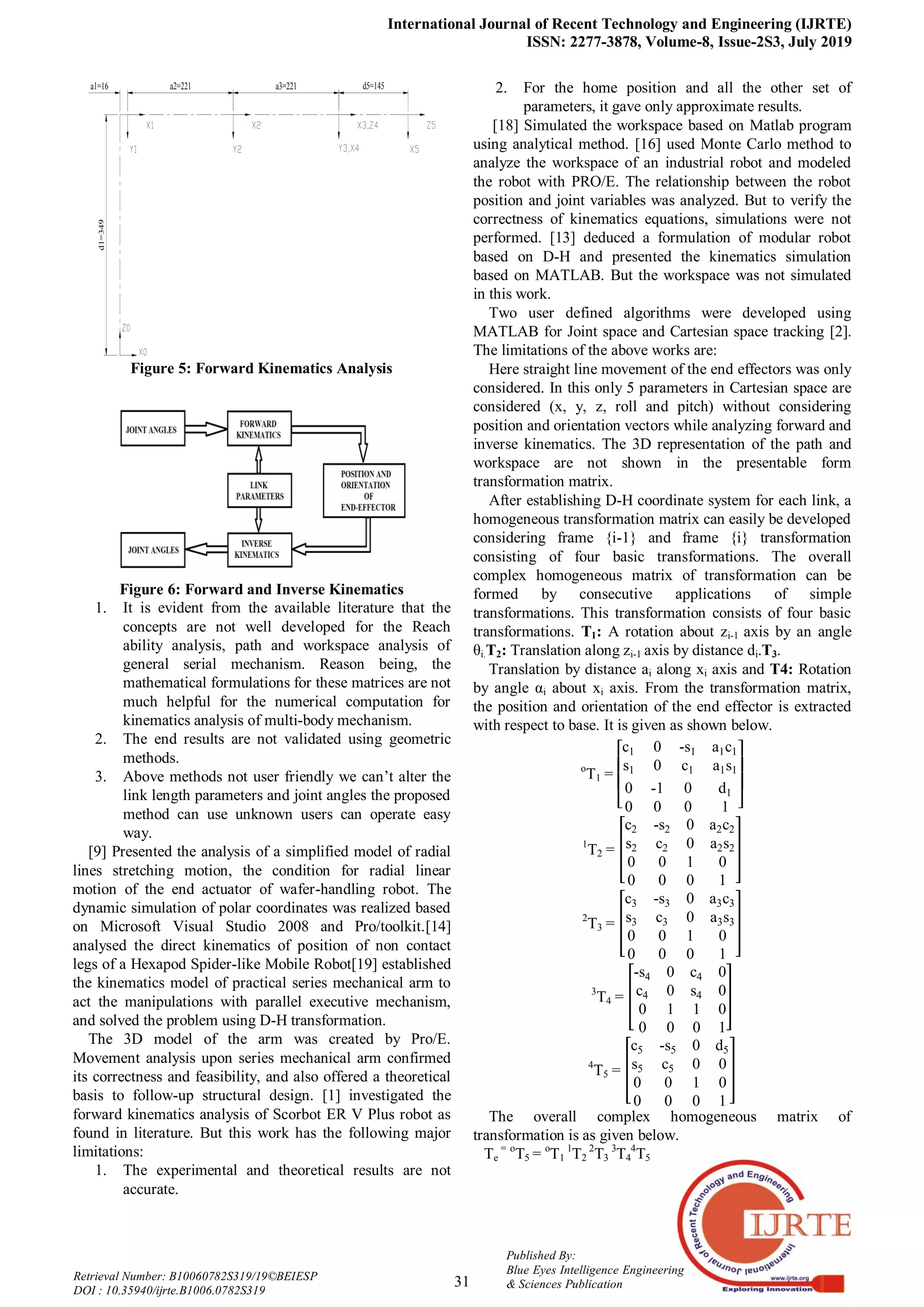 Robot forward and inverse kinematics research using matlab by d.sivasamy | PDF