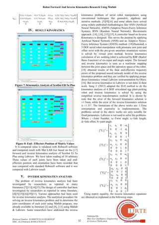 Robot forward and inverse kinematics research using matlab by d.sivasamy | PDF