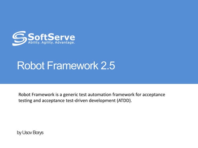 Robot framework | PPT
