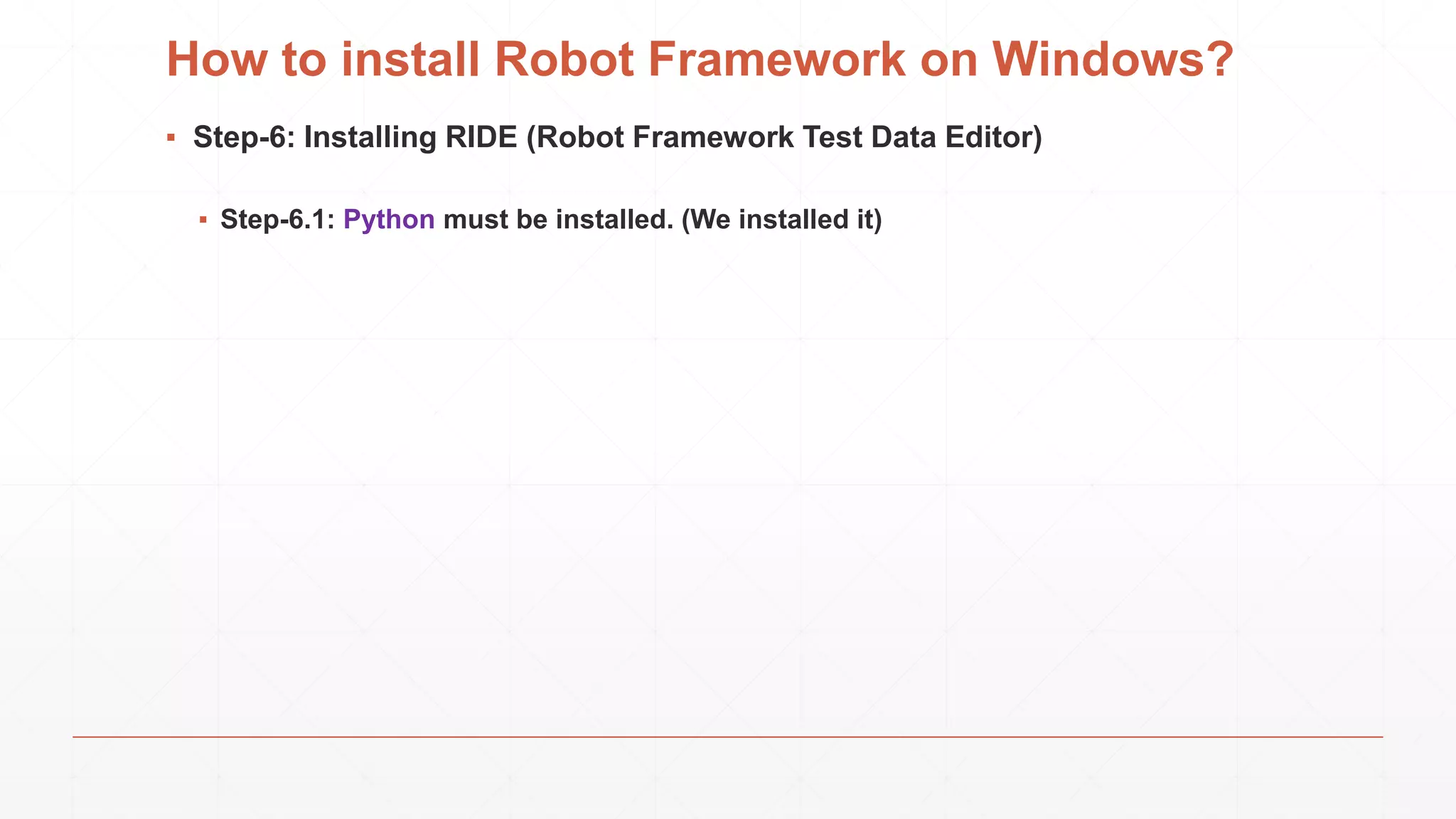 Robot Framework | PPTX