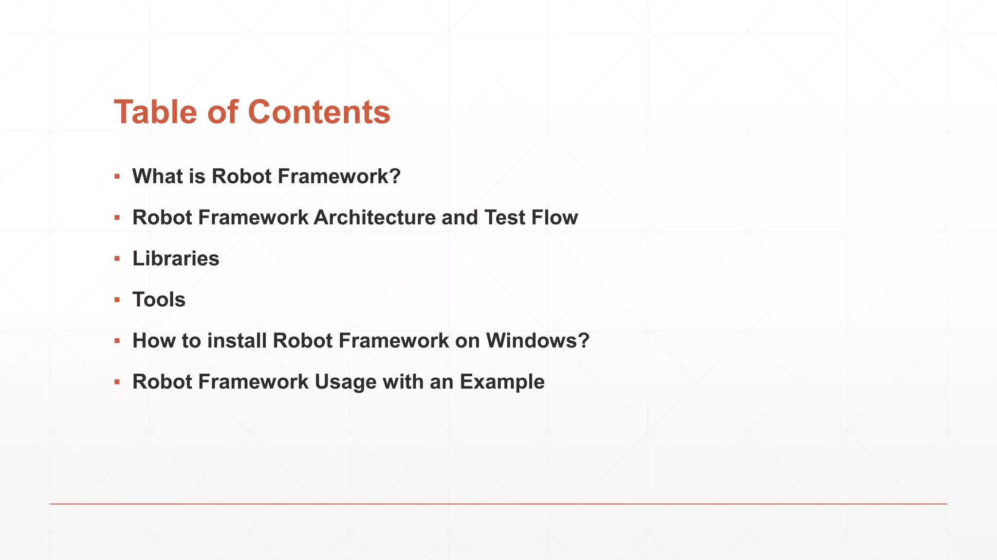 Robot Framework | PPTX