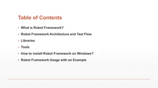 Robot Framework | PPTX