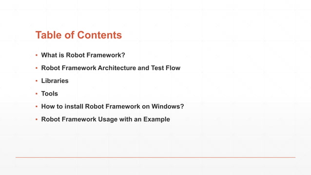 Robot Framework | PPTX