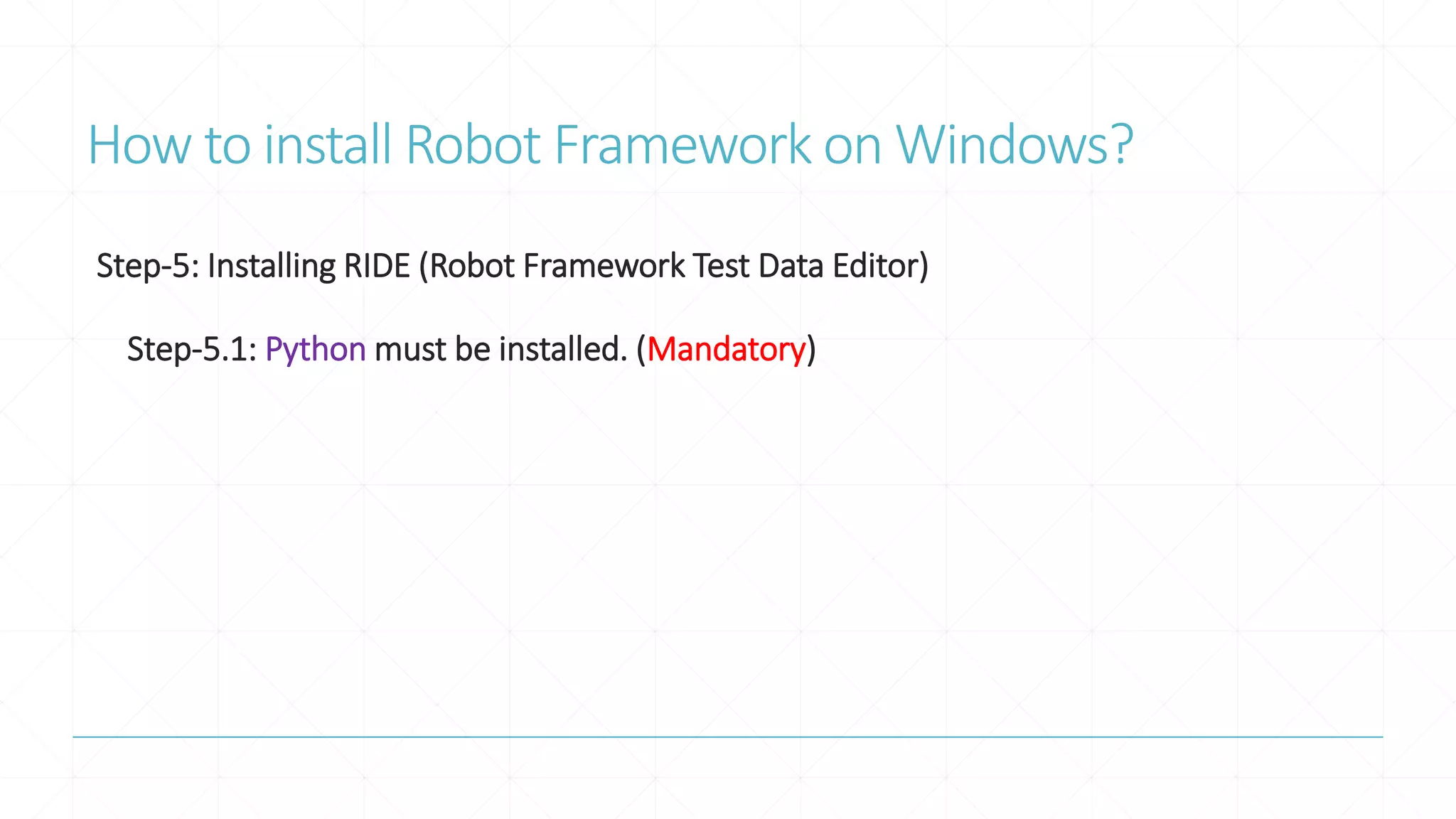 Robot framework | PPTX