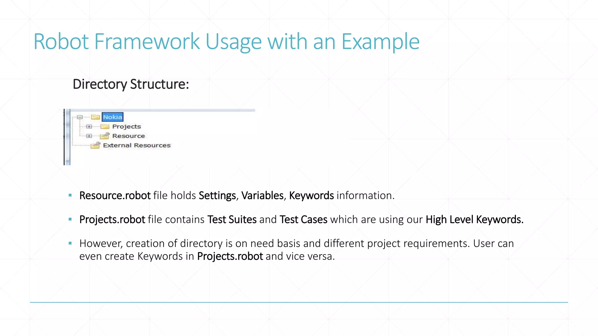 Robot framework | PPTX | Operating Systems | Computer Software and Applications