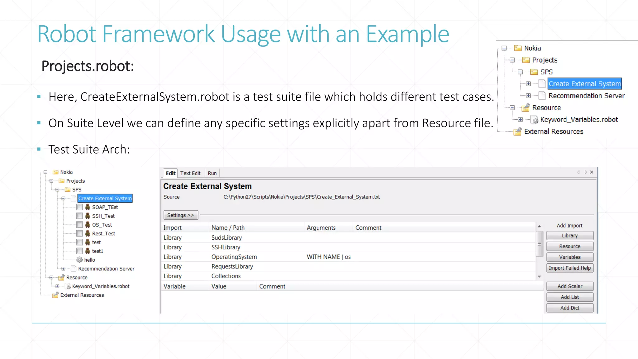 Robot framework | PPTX | Operating Systems | Computer Software and Applications