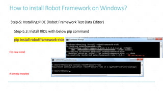 Robot framework | PPTX
