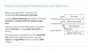Robot framework | PPTX | Operating Systems | Computer Software and Applications