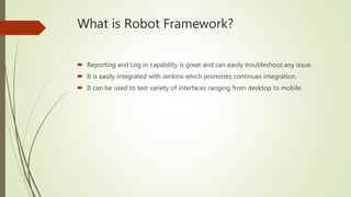 Robot framework | PPTX