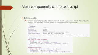 Robot framework | PPTX