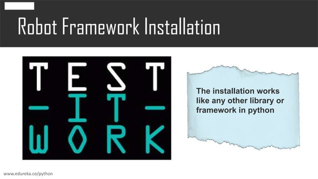 Robot Framework With Python Edureka Ppt