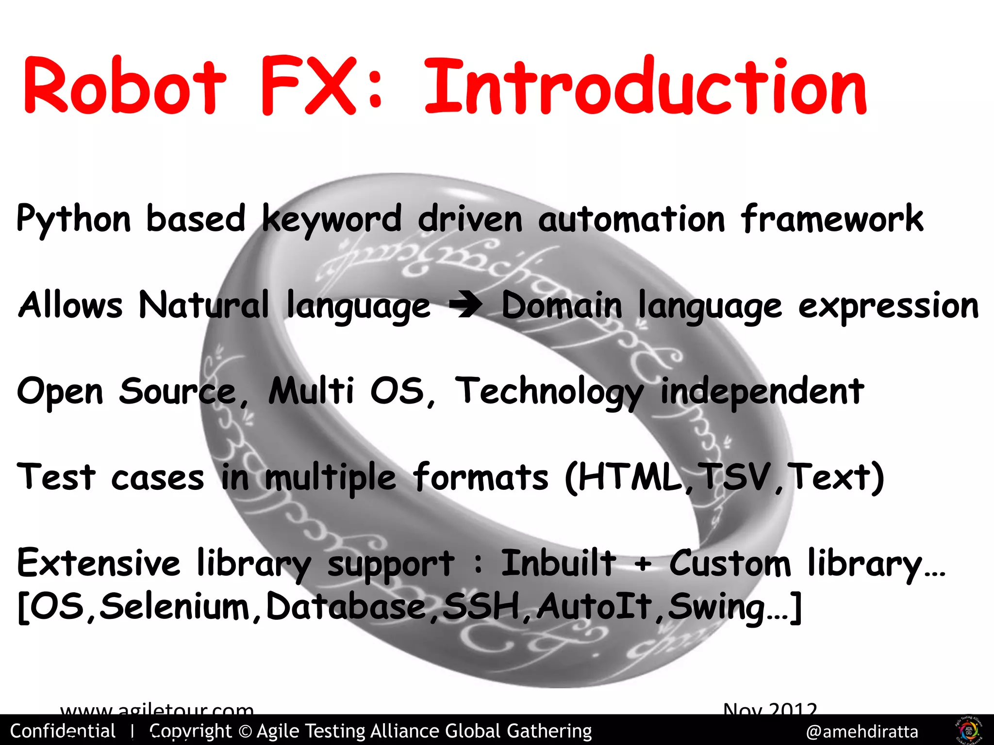 Robot framework - Lord of the Rings | PPT