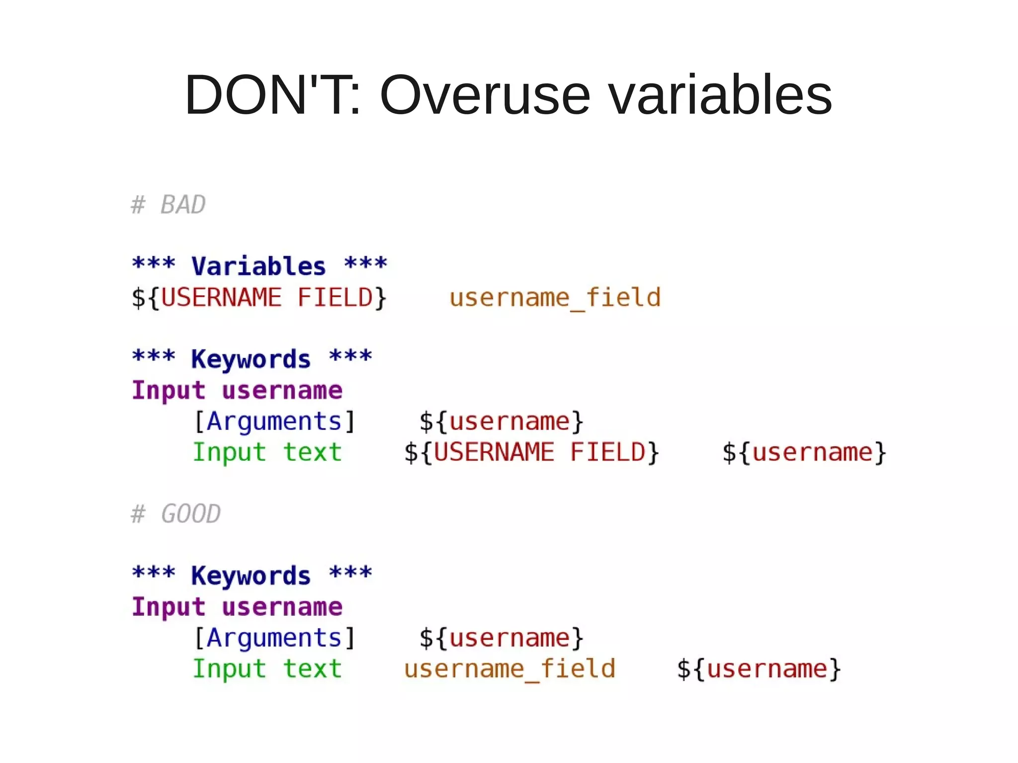 Robot Framework Dos And Don'ts | PDF