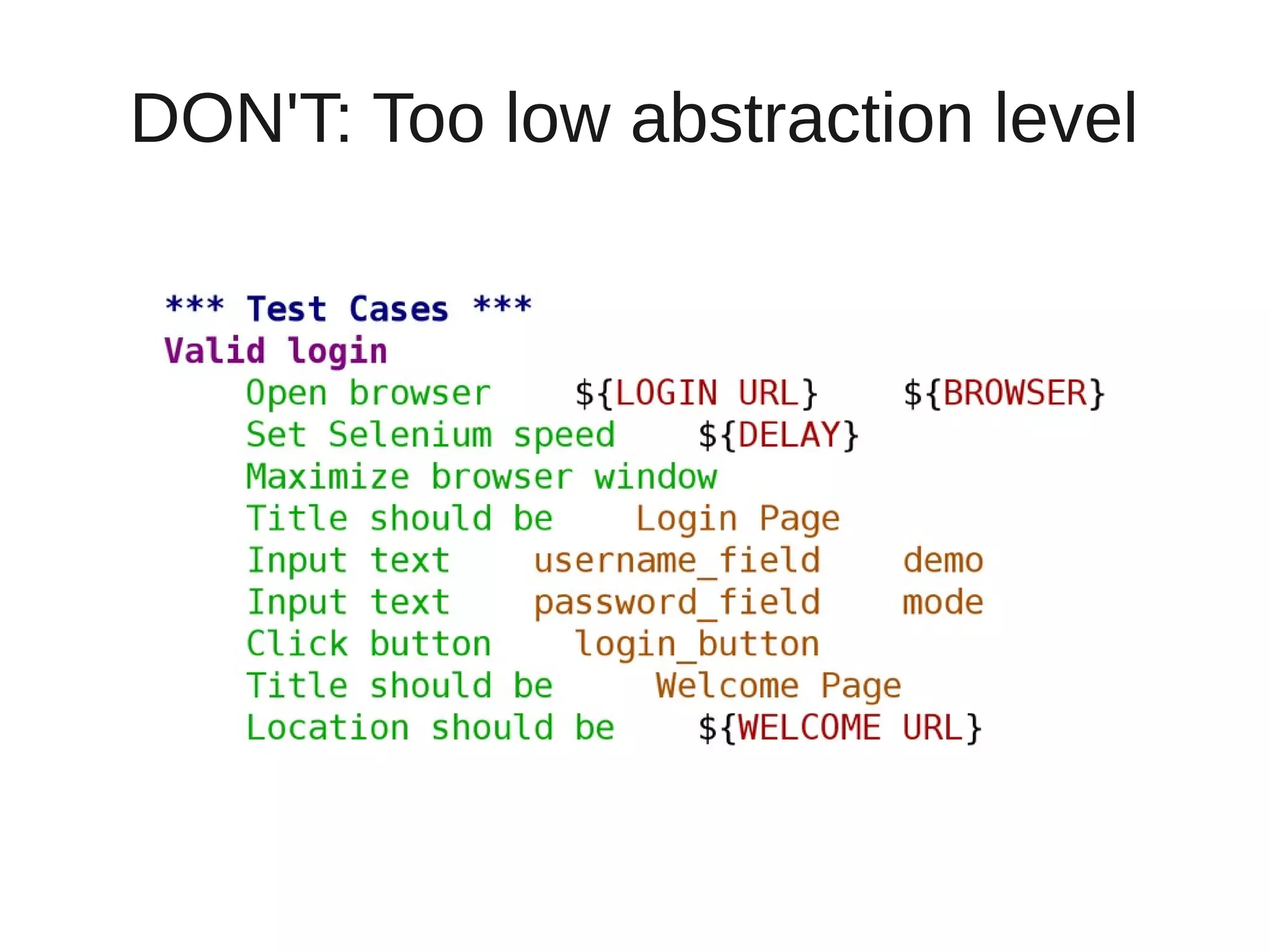 Robot Framework Dos And Don'ts | PDF