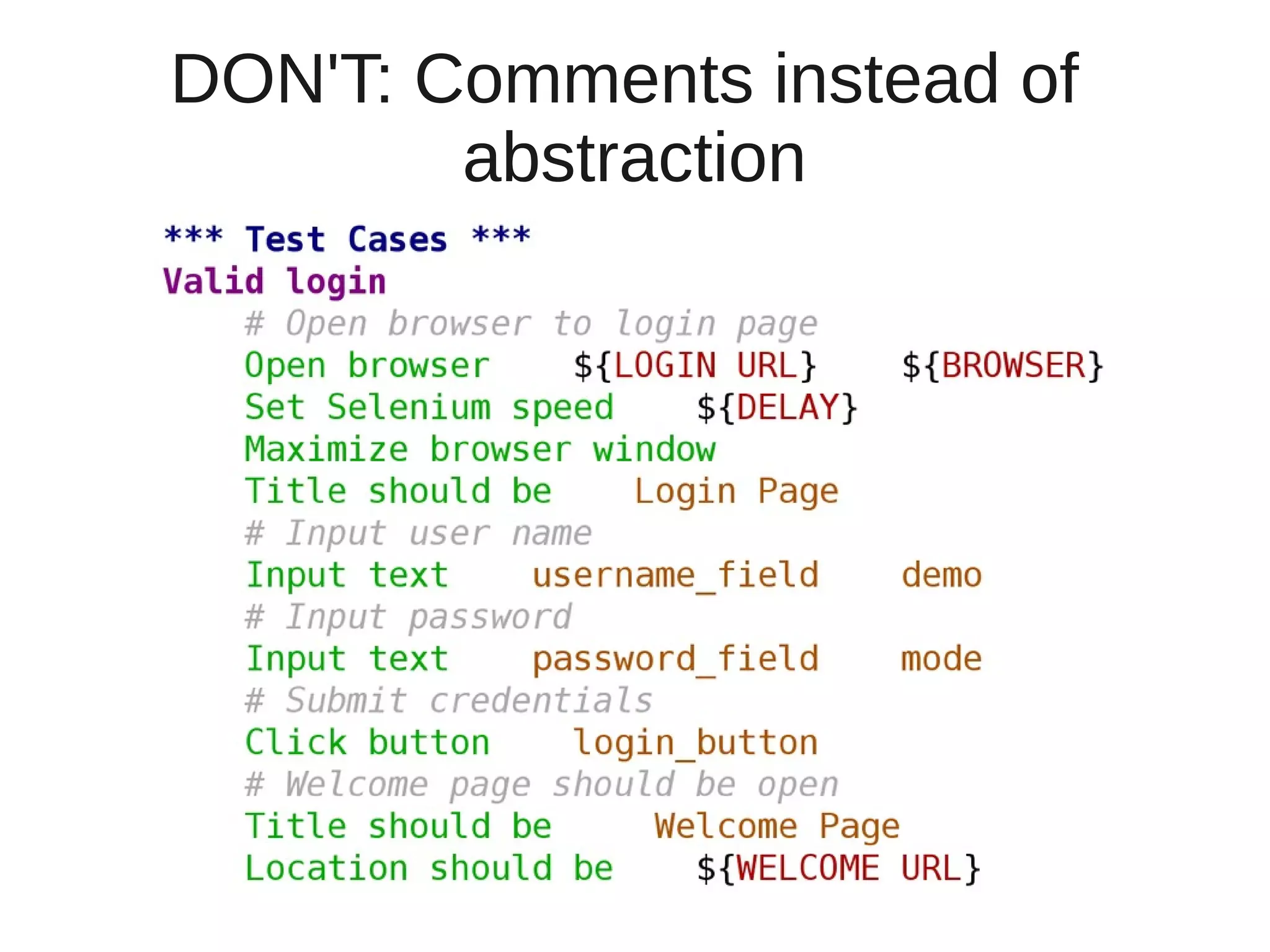 Robot Framework Dos And Don'ts | PDF
