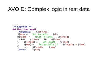 Robot Framework Dos And Don'ts | PDF