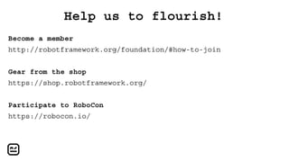 News from Robot Framework Foundation at RoboCon 2020 | PDF