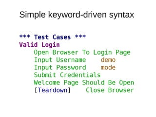 Robot Framework Introduction | PDF