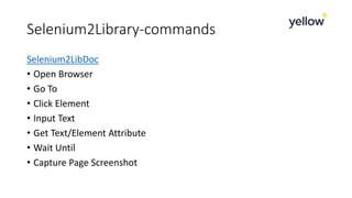 Robotframework | PPT
