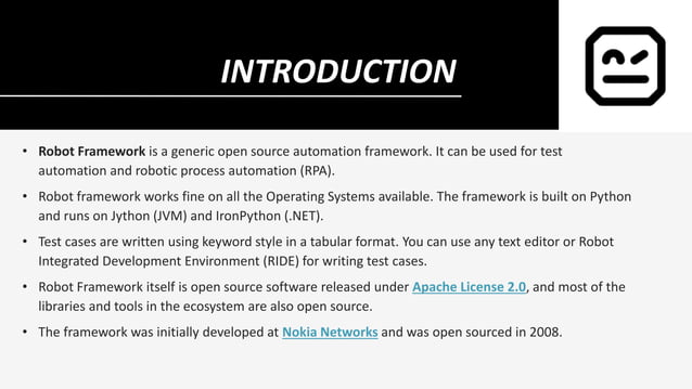 Robot framework Gowthami Goli | PPT