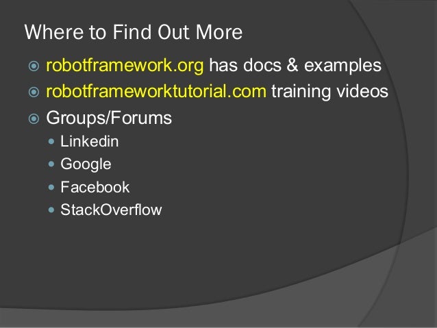 Robot Framework Introduction And Sauce Labs Integration