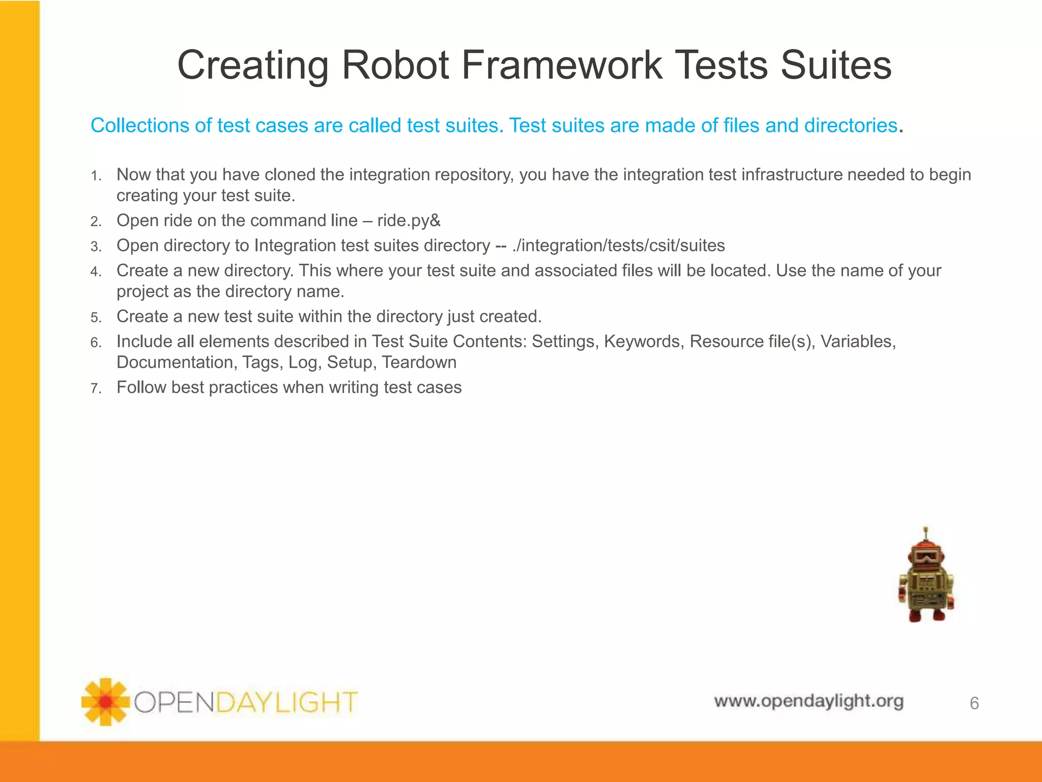 Integration Group - Robot Framework | PPTX