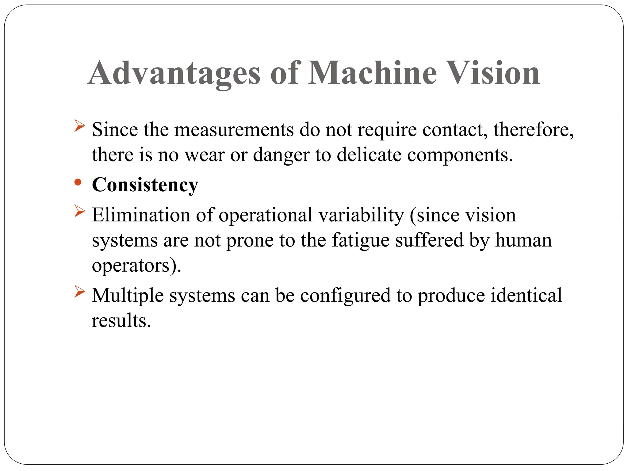 ROBOTIC-VISION describe the functionality of robot arm | PPT