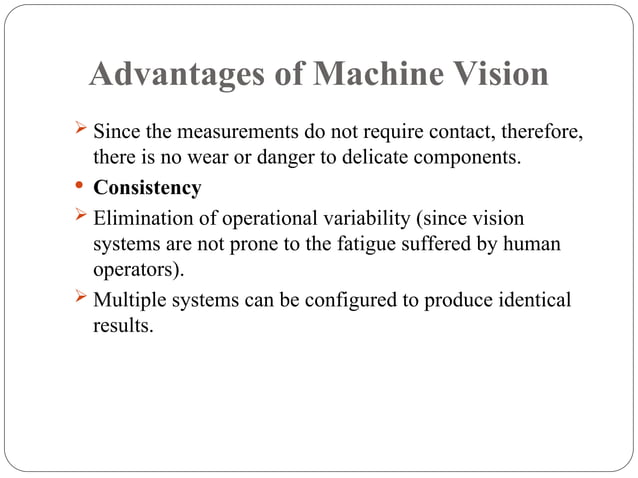 ROBOTIC-VISION describe the functionality of robot arm | PPT