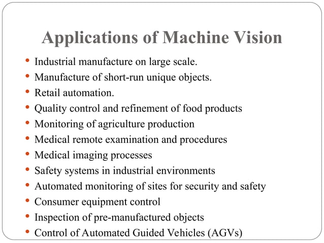ROBOTIC-VISION describe the functionality of robot arm | PPT