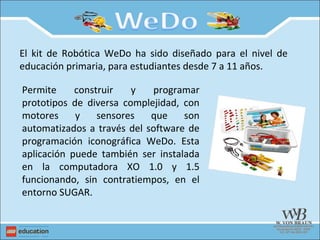 ROBÓTICA EDUCATIVA WEDO | PPT