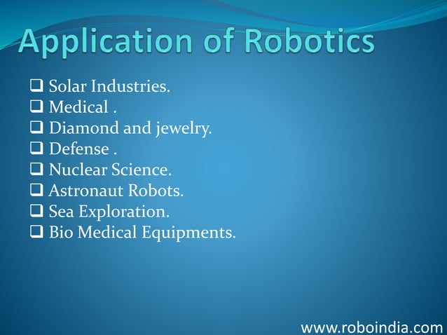Robotics and automation | PPT