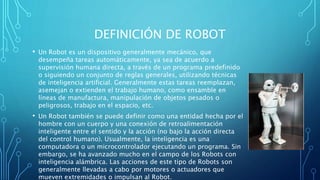 Robotica y sus Aplicaciones | PPTX