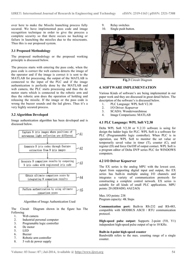 Robotic arm controlled in missile launchers using plc and image ...