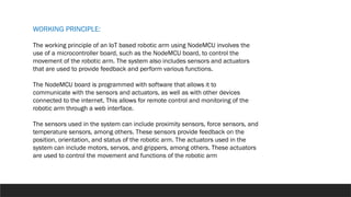 Robotic Arm Using Bluetooth and node MCU | PPTX