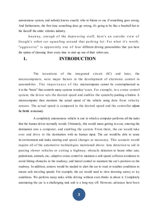 Robotic car seminar report | PDF