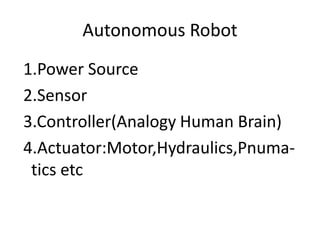 Robotic control | PPTX