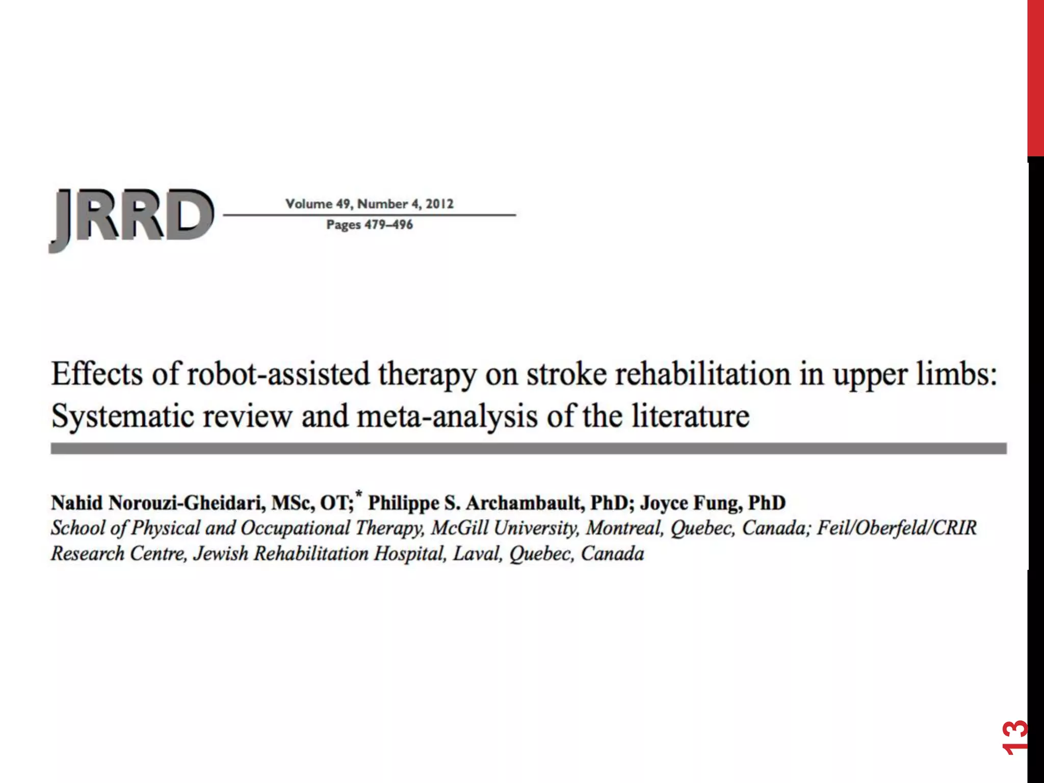 Robotic devices for upper extremity rehabilitation | PPTX