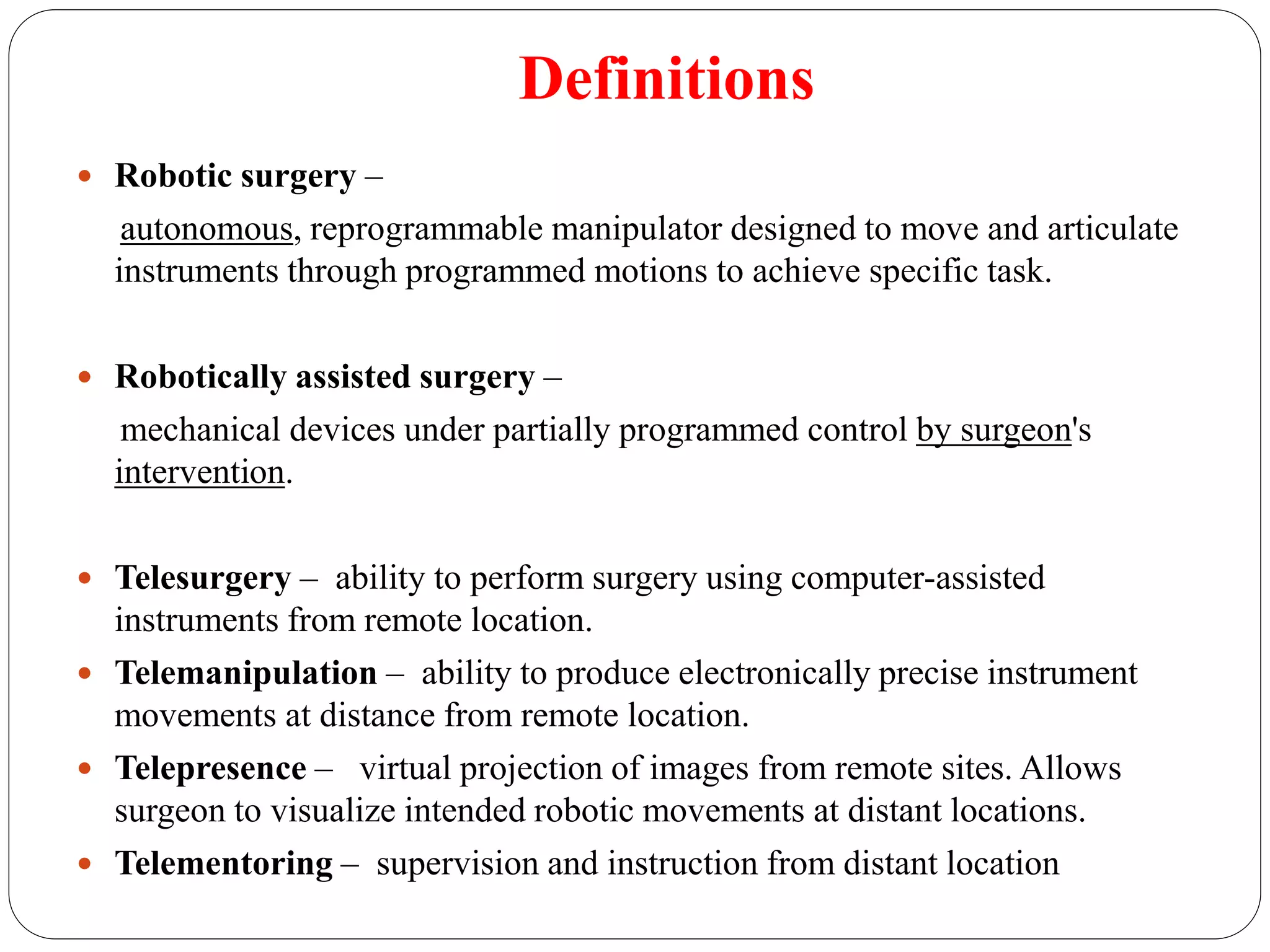 Robotic GI surgery | PPTX