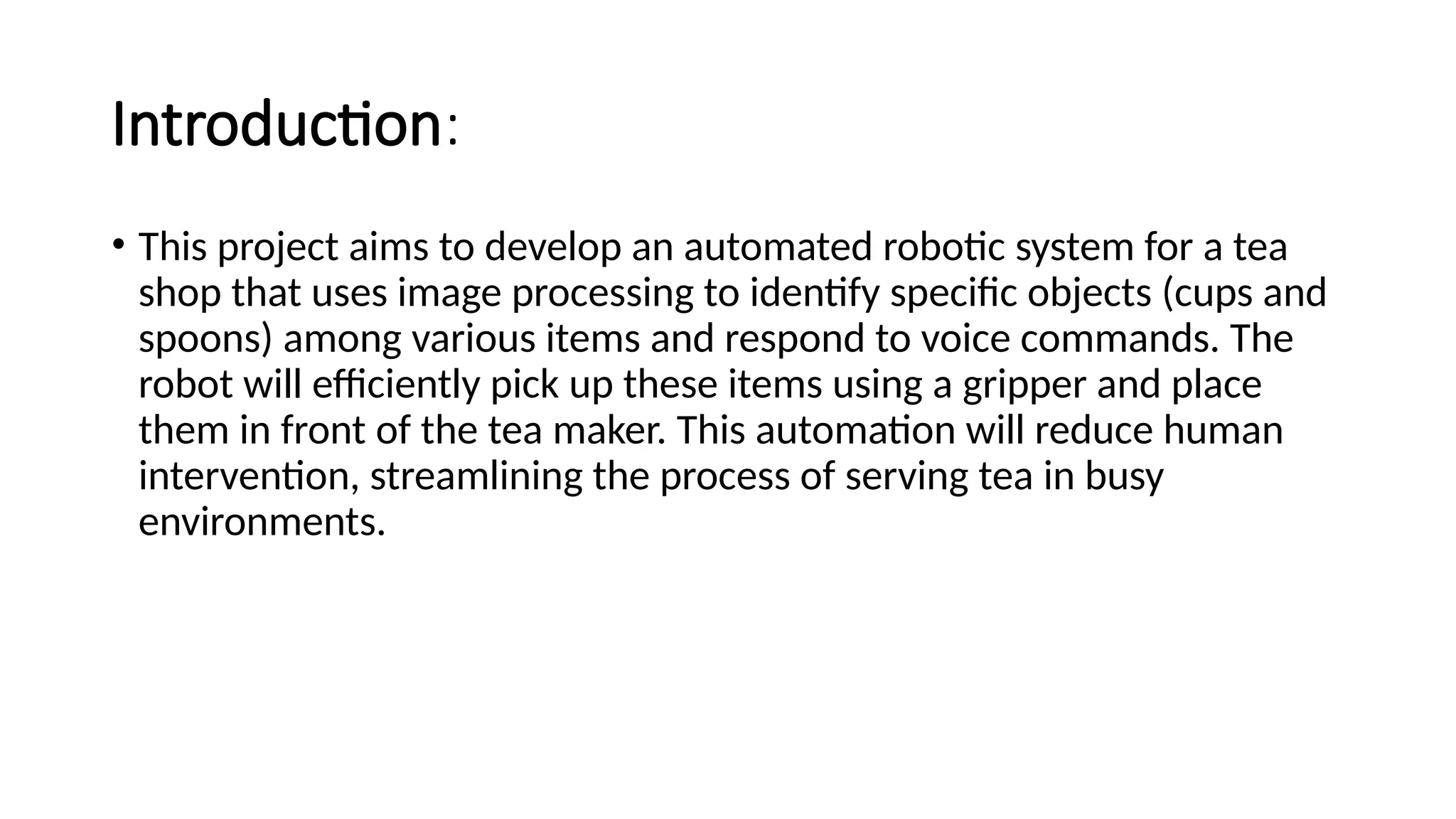 Robotic Gripper With Voice Command Based Object Recognition Pptx