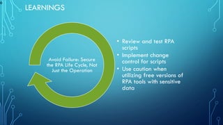 Robotic process automation-Learnings | PPT